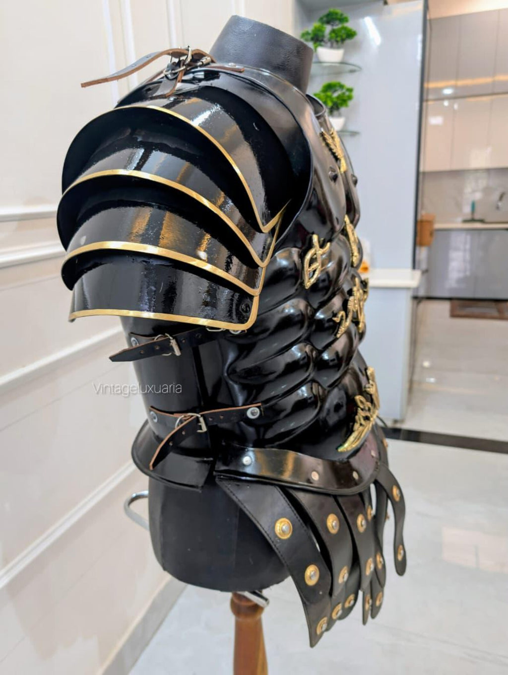 Medieval Greek Roman Black Muscle Armor | Spartan Gladiator Cuirass ...